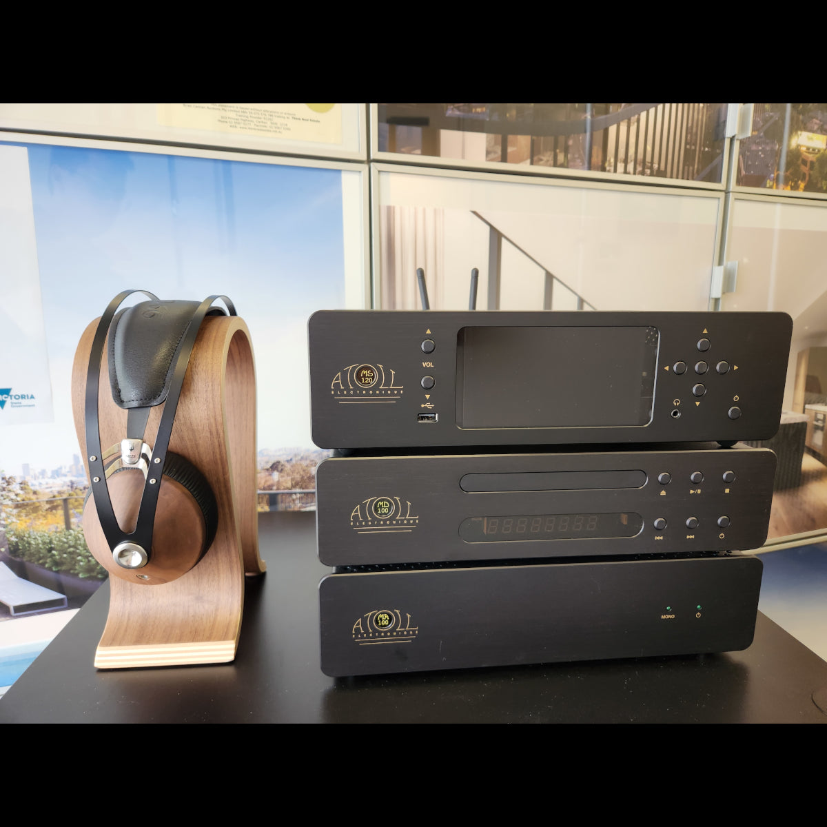 Atoll Electronique Trio MS120 Streamer + MD100 CD Player + MA100 Power ...